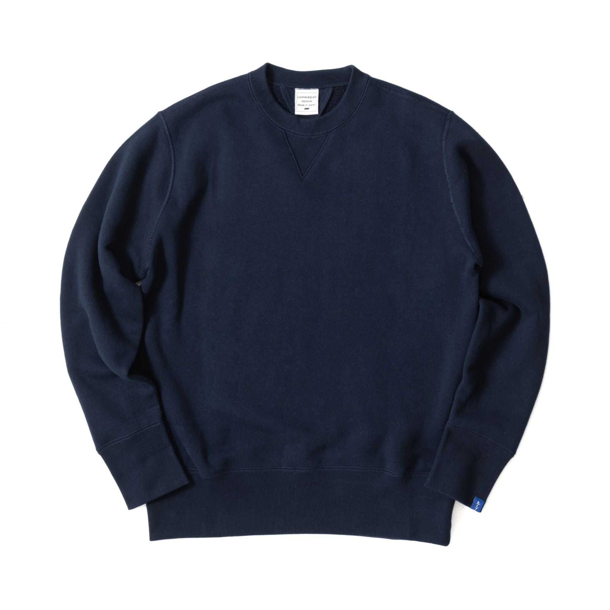 Loopwheeler LW01 丸胴吊り編みクルースウェット マリン（ネイビー） – LOOPWHEELER